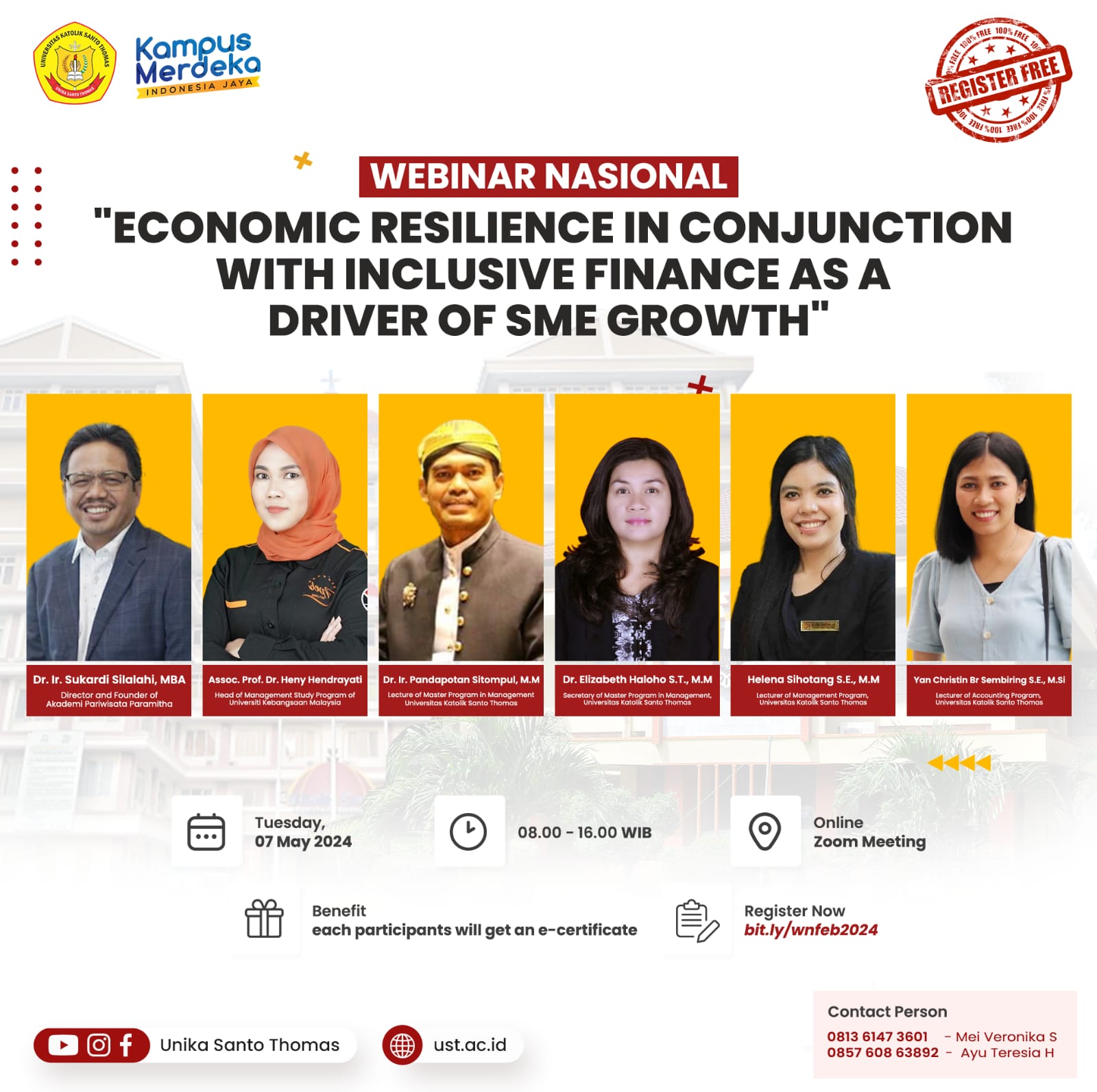 Webinar Nasional bersama Dr. Ir. Sukardi Silalahi, MBA